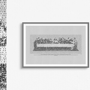The Last Supper Text Art From Bible Verses Matthew 26 - Etsy