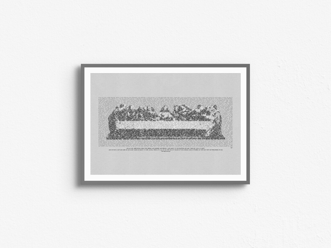 The Last Supper - Text Art From Bible Verses - Matthew 26 | GREY ...