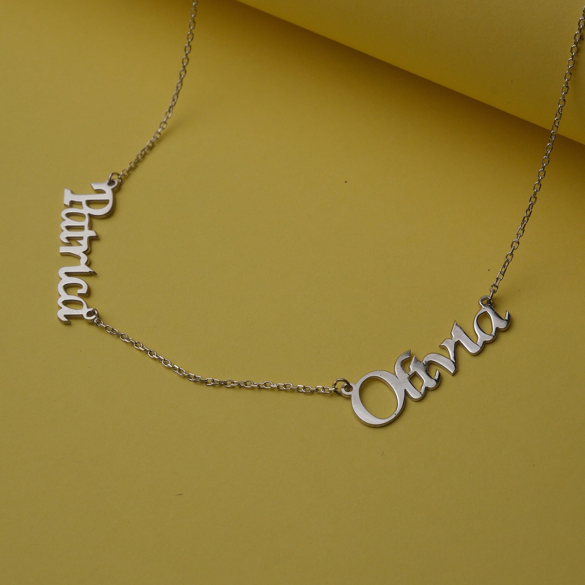 Personalize Two Name Necklace, Personalized Jewelry, Multiple Name ...