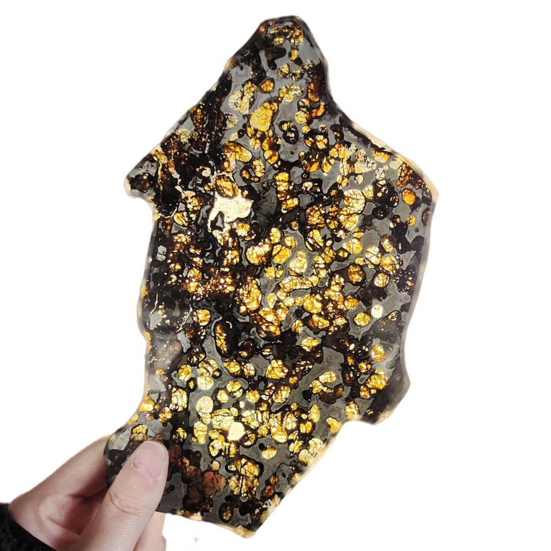 Brenham Pallasite Meteorite Slice-ta91-212.1g - Etsy