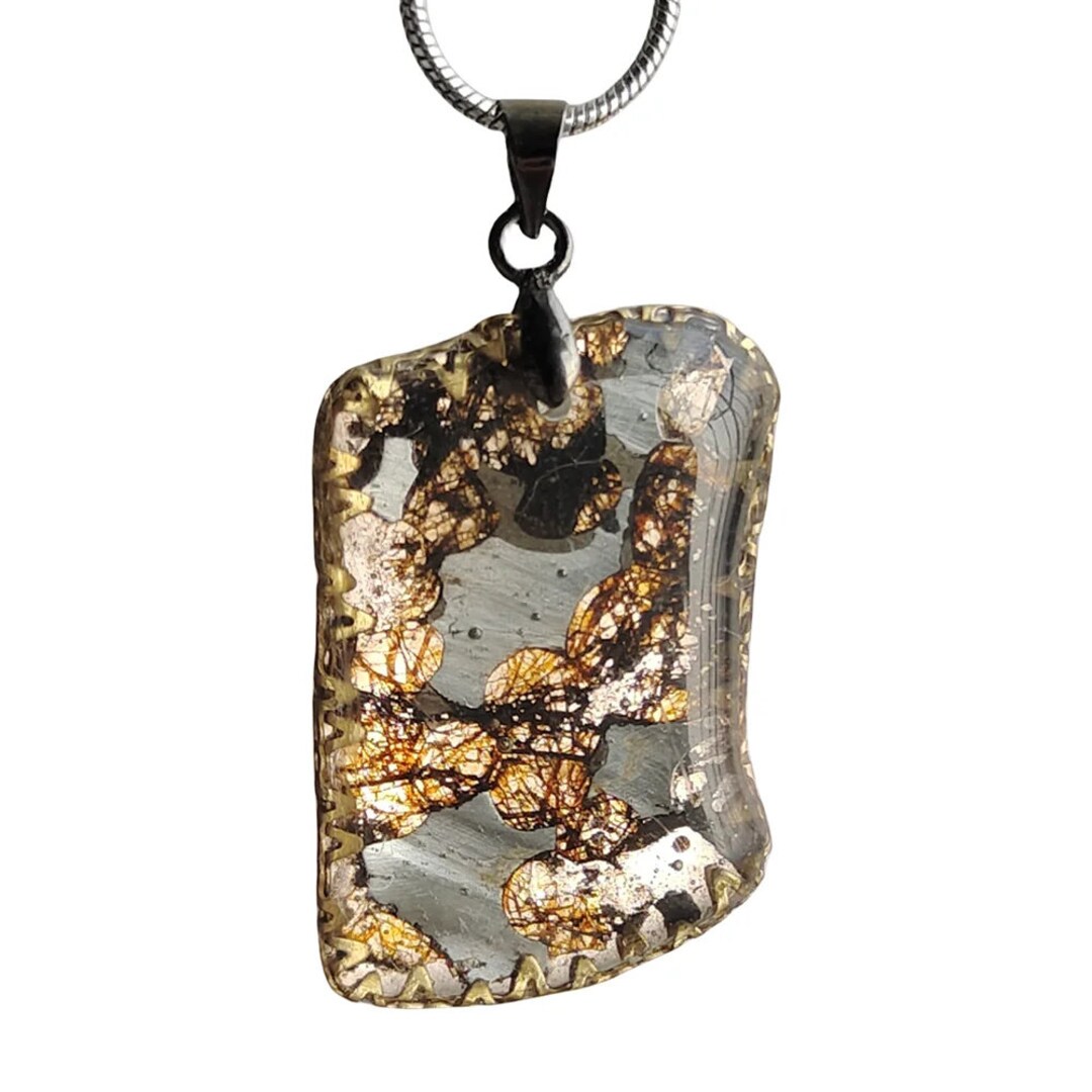 Meteorite Pendant Brenham Meteorite Necklace TB262 - Etsy