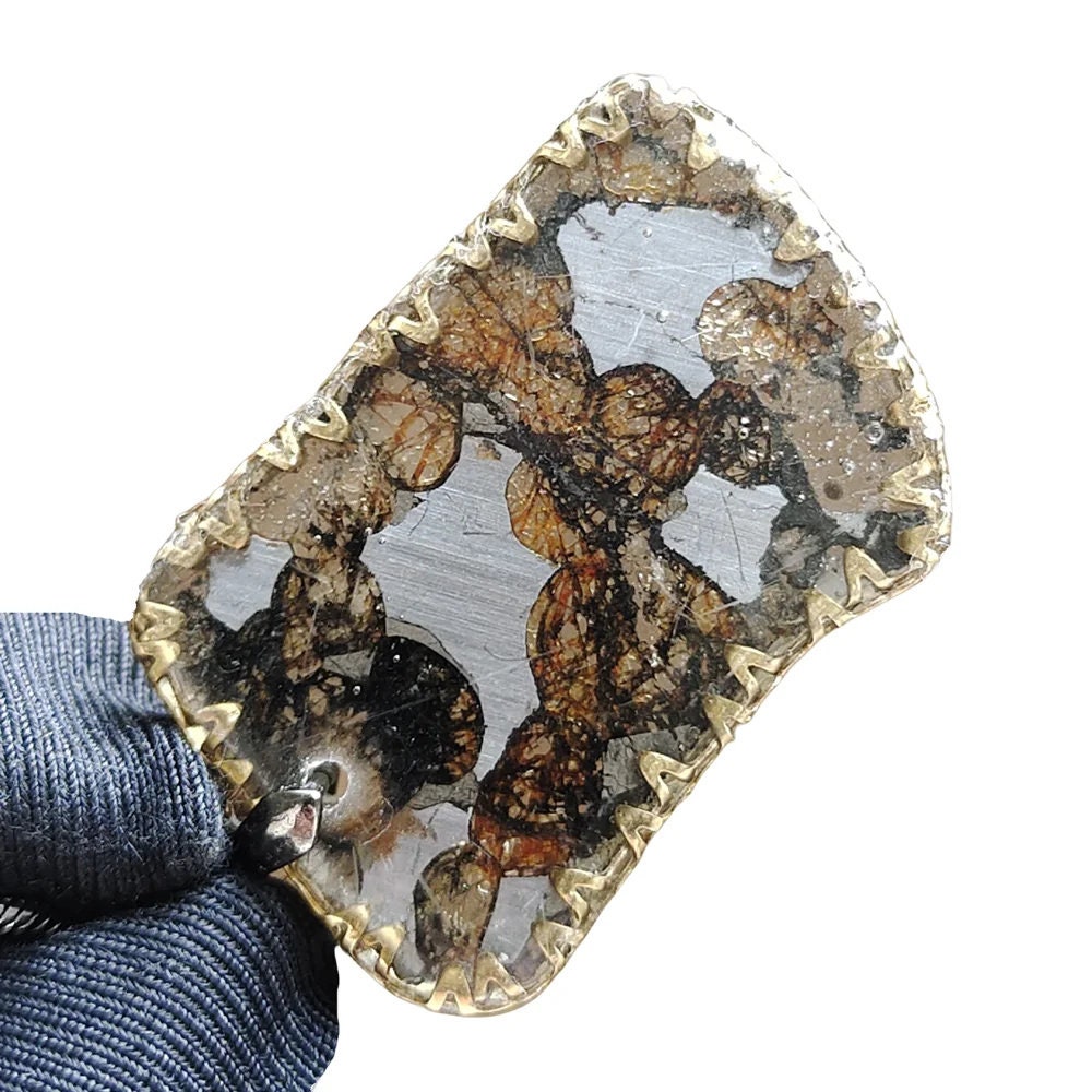 Meteorite Pendant Brenham Meteorite Necklace TB262 - Etsy