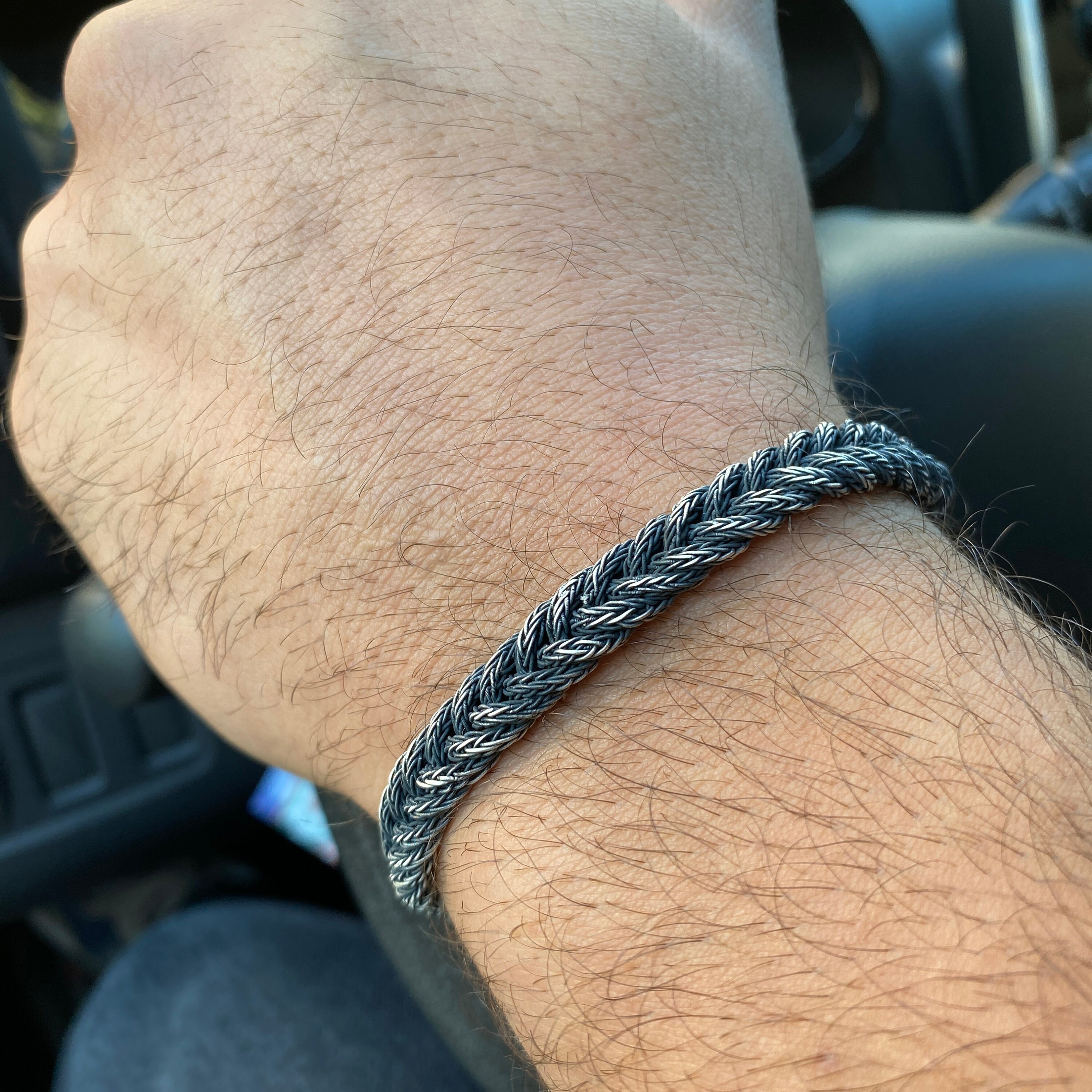 Unique Norse Inspired Sterling Silver Braided Bracelet, Perfect Gift ...