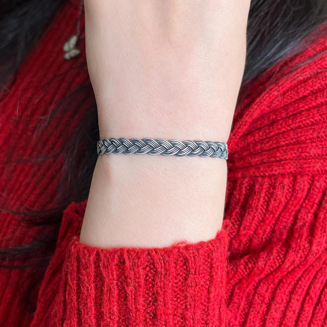 Hand Braided Twisted Sami Jewels Bracelet, Woven Silver Turkish Jewelry ...
