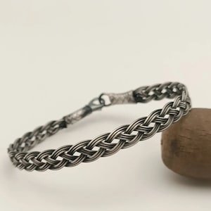 Twisted Silver Bracelet Silver Braided Bracelet Woven - Etsy