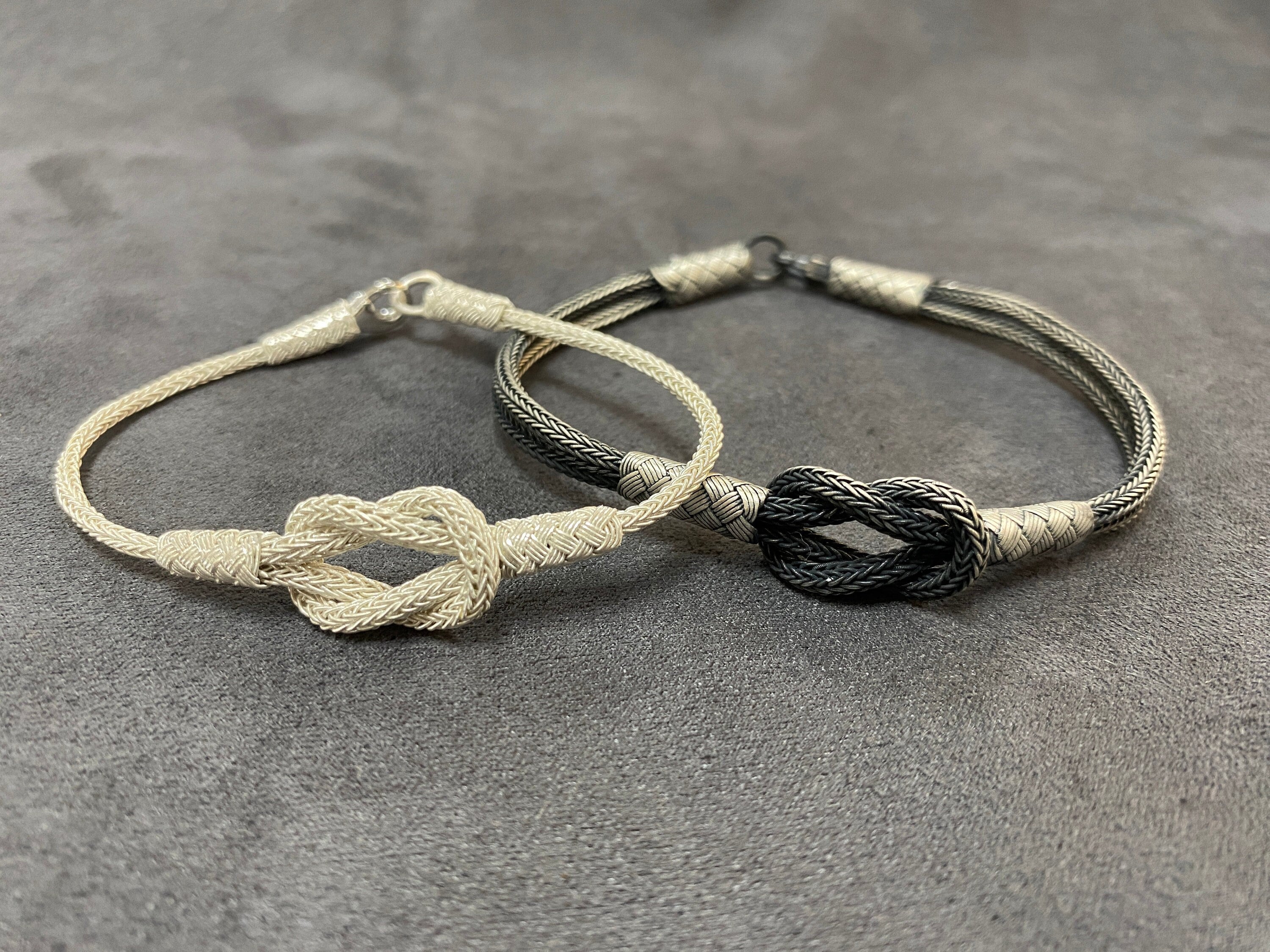 Couples Bracelet Silver, Love Knot Bracelet, Kazaziye, Lovers Bracelet ...