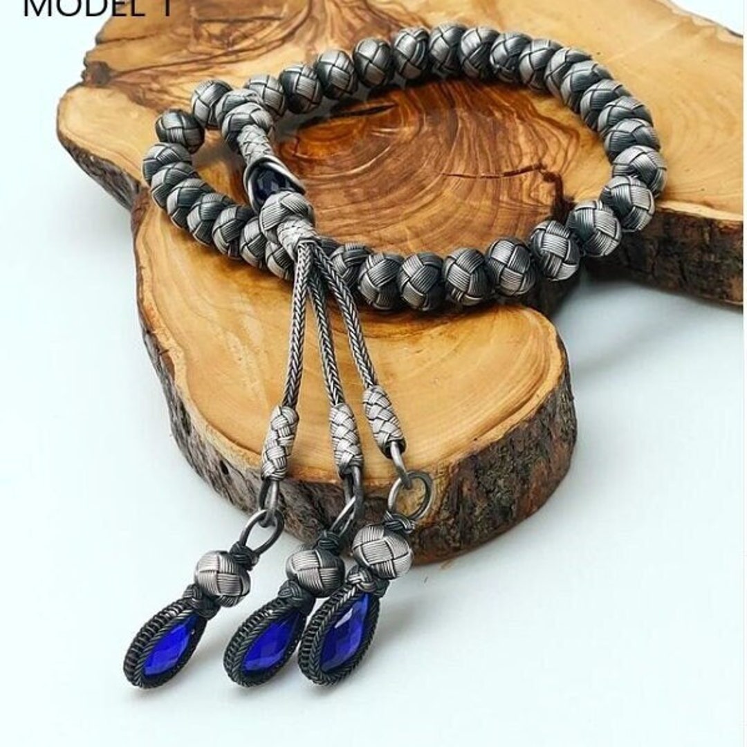 Unique Silver Rosary, Subha Misbaha, Silver Knit Tasbih, Muslim Rosary ...