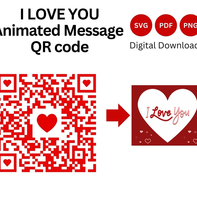 I Love You Qr Code - Etsy