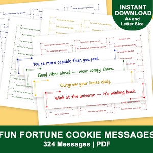 Printable Fortune Cookie Messages, DIY, Funny Fortunes for Kids Adults ...