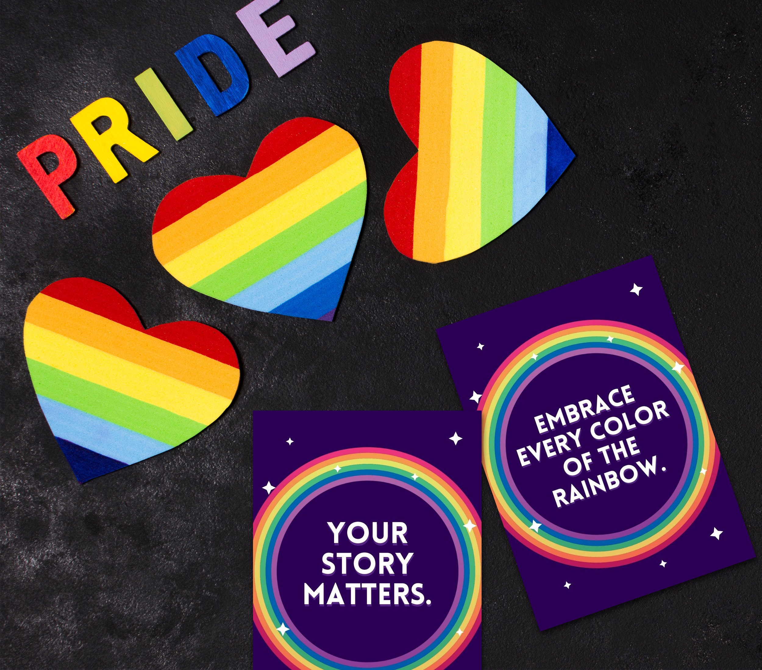 LGBTQ+ Affirmation Cards: Rainbow Pride Empowerment (digital Download ...