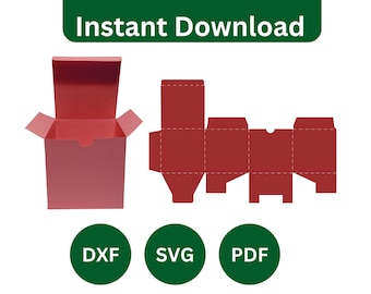 Square Box Template Svg Shipping Box Simple Box Cricut Box Template Svg ...