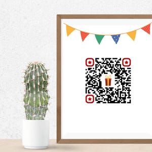 Personalized Happy Birthday QR Code: Custom Message (digital Download ...