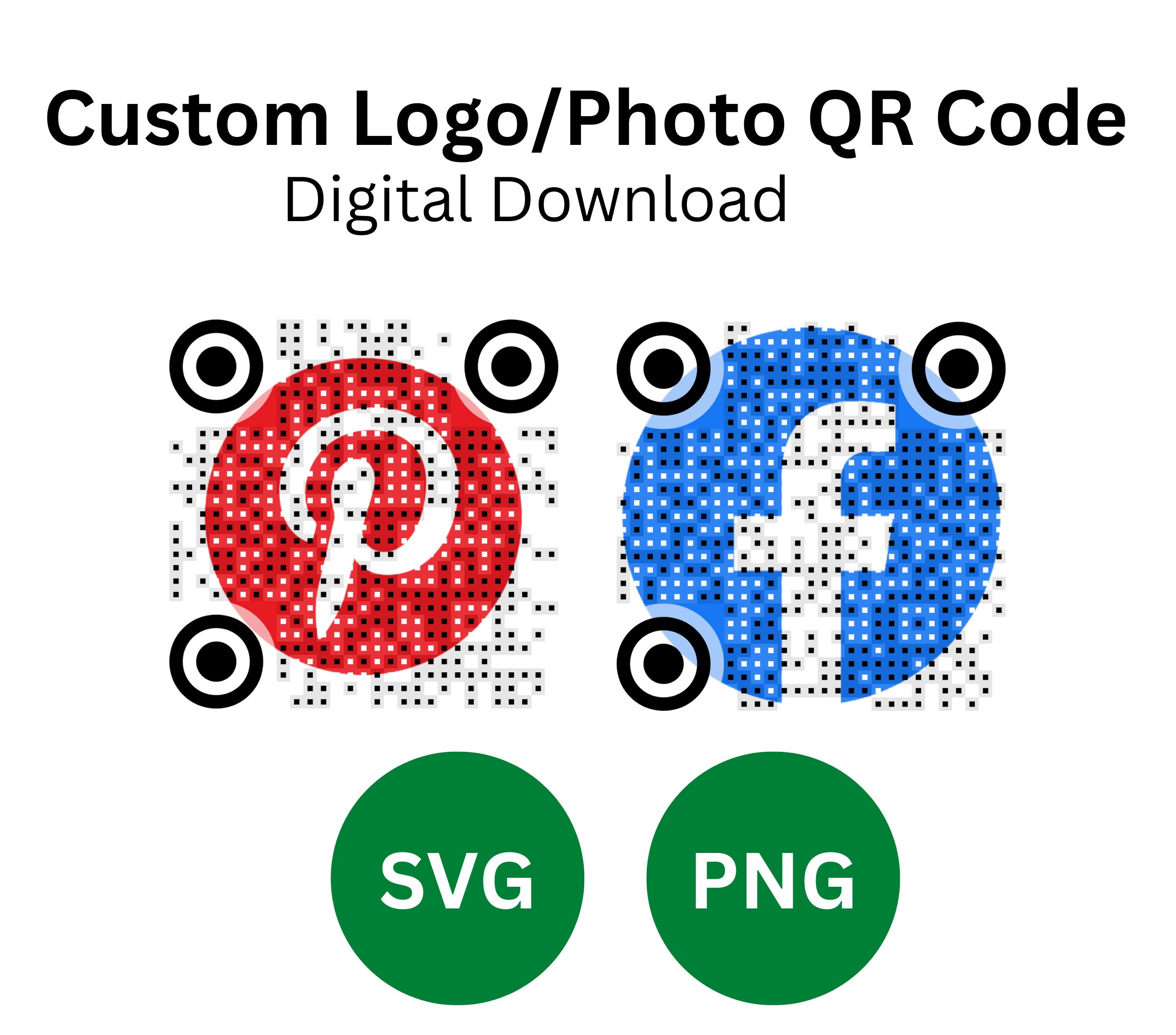 Customized QR Code Logo | Personalized Logo Photo QR Code |logo/photo ...