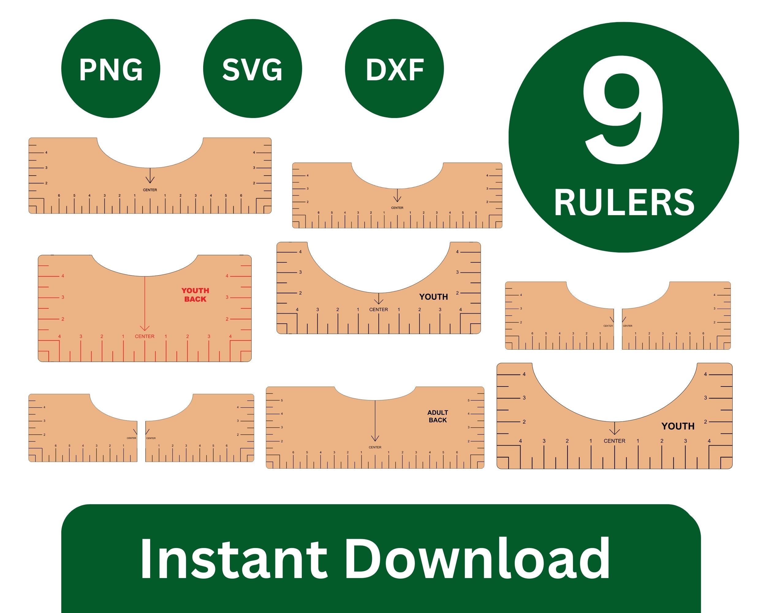 T-shirt Ruler SVG Big Bundle, Tshirt Alignment Tool, Embroidery Logo ...
