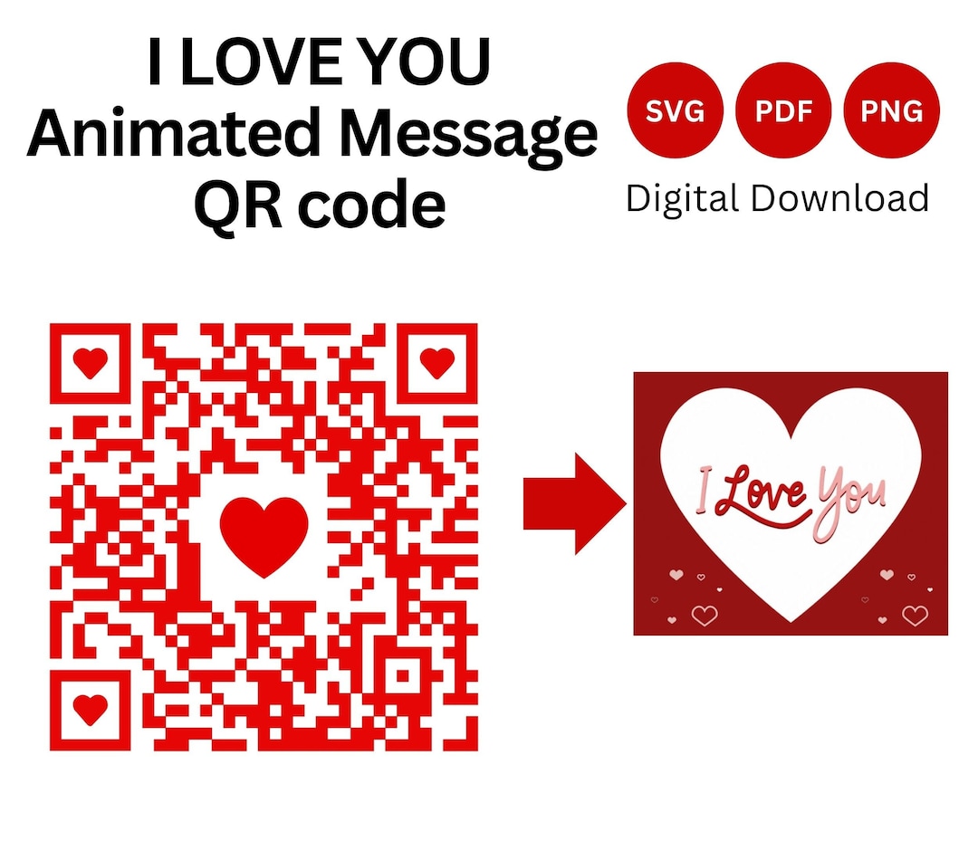 I Love You Qr Code Message In A Qr Code Romantic Love Qr Code Website Couple Instant