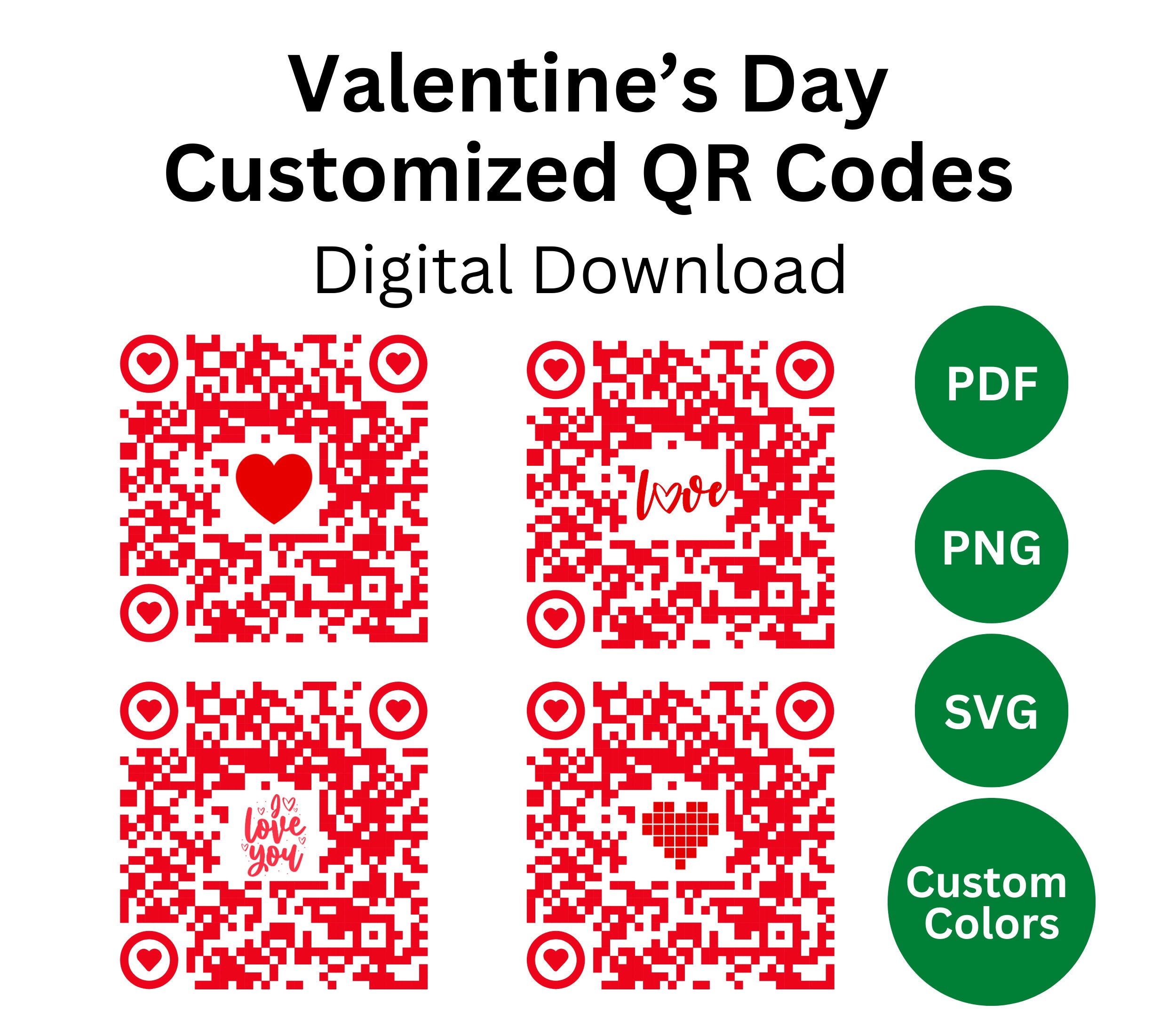Love Couple Wedding Customized QR Code Wedding, Romantic Love QR Code ...