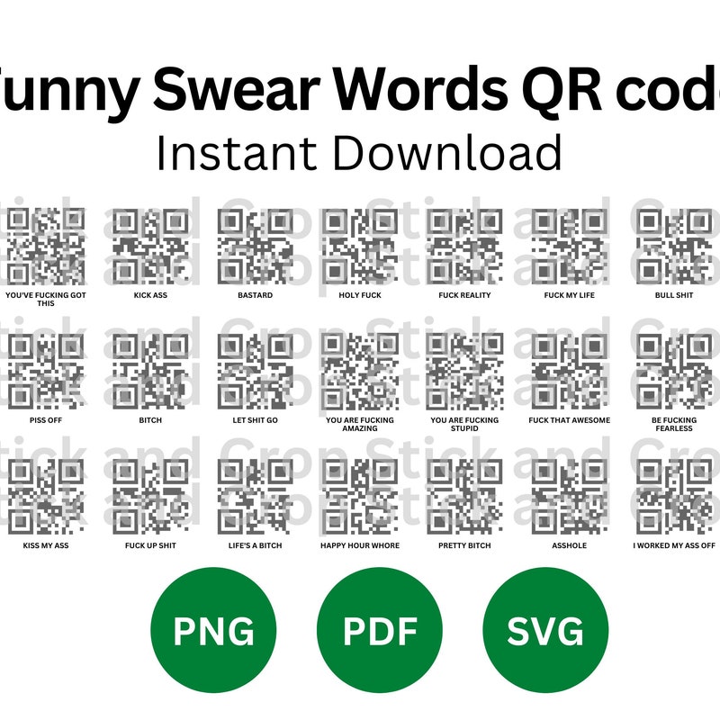 Funny Qr Code Messages - Etsy