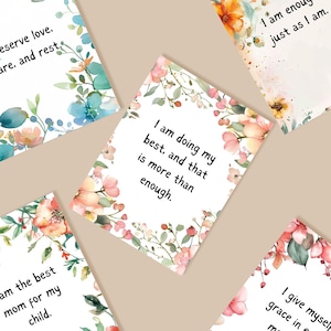 50 Mother Affirmation Cards Printable Gift for Mom Gratitude Messages ...