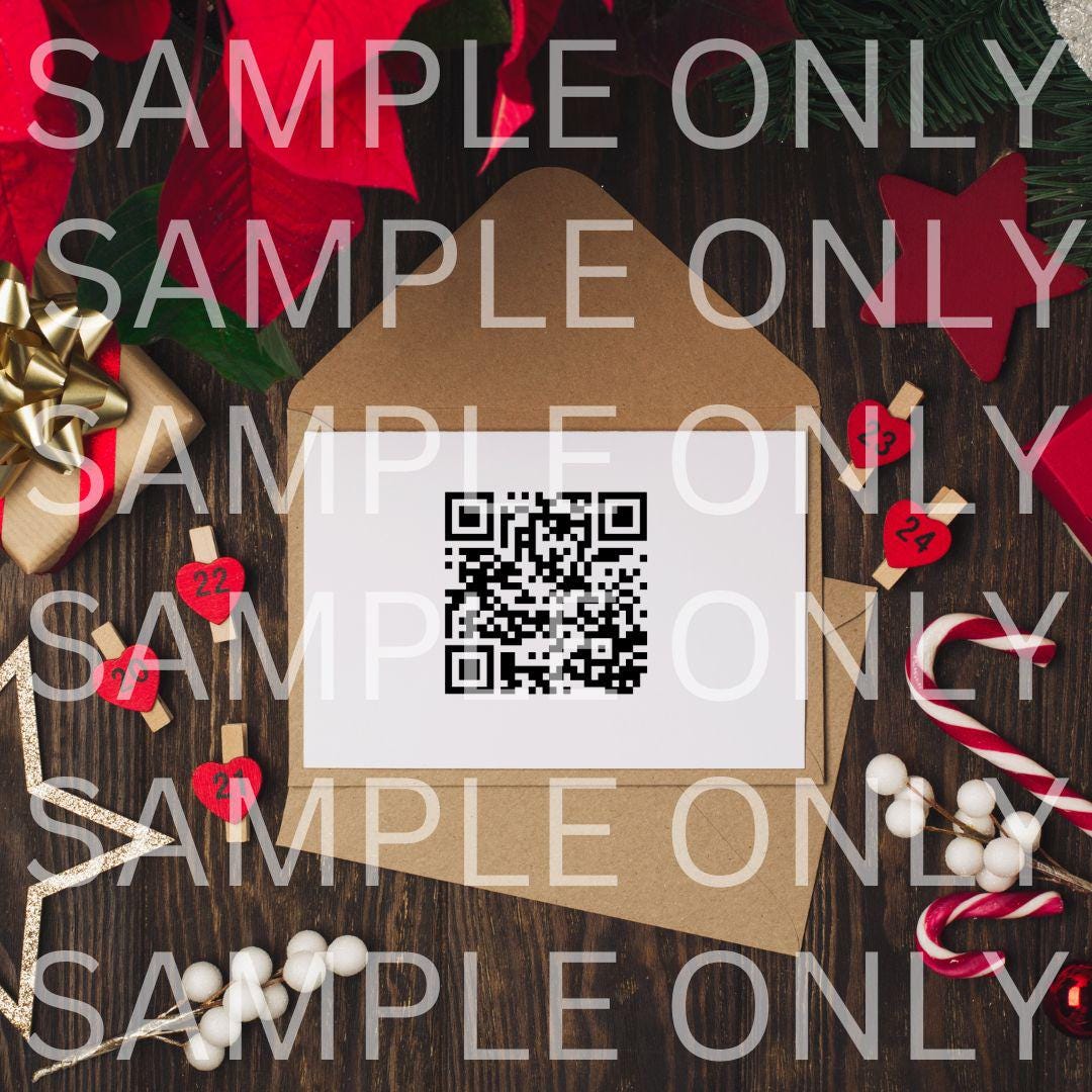 Merry Christmas QR Code | Holiday Message (digital Download) - Etsy