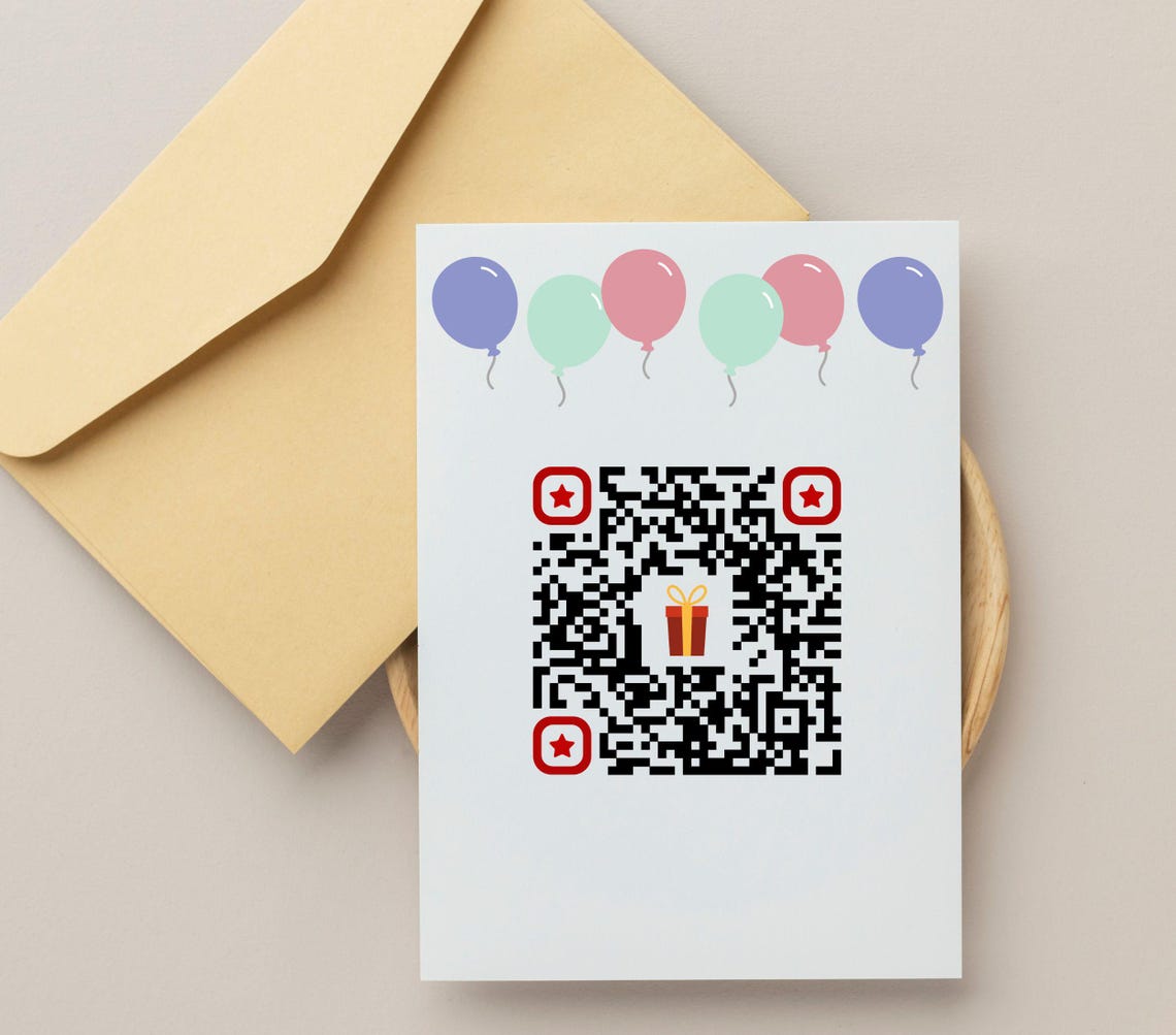 Personalized Happy Birthday QR Code: Custom Message (digital Download ...