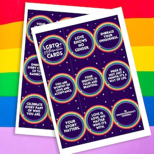 LGBTQ+ Affirmation Cards: Rainbow Pride Empowerment (digital Download ...