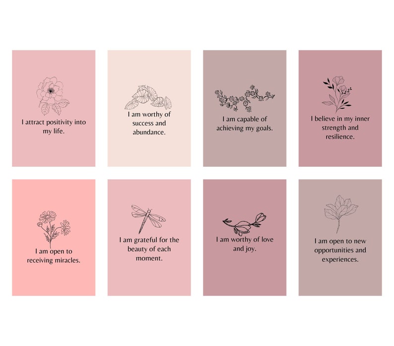 Positive Daily Affirmation Cards, Affirmation Cards Digital Deck ...