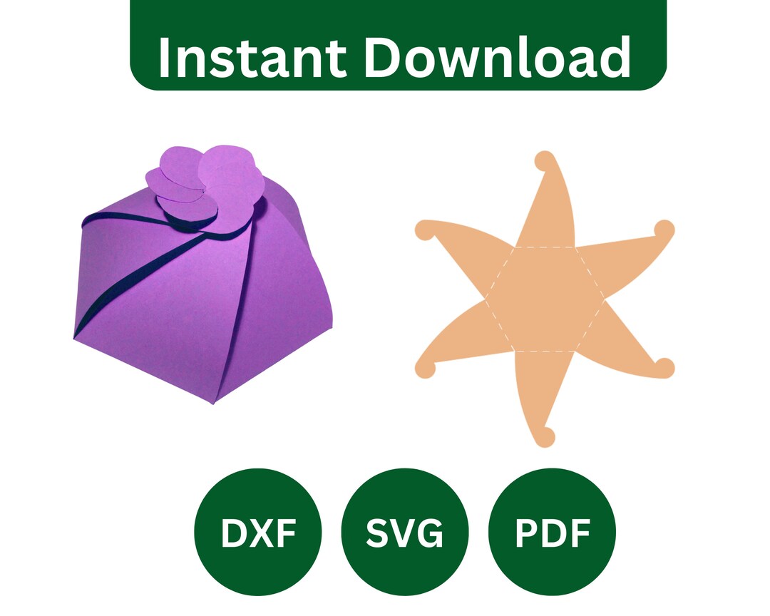 Swirl Box Packaging Template, Cookie Box Surprise, Candy Box Svg, Favor ...