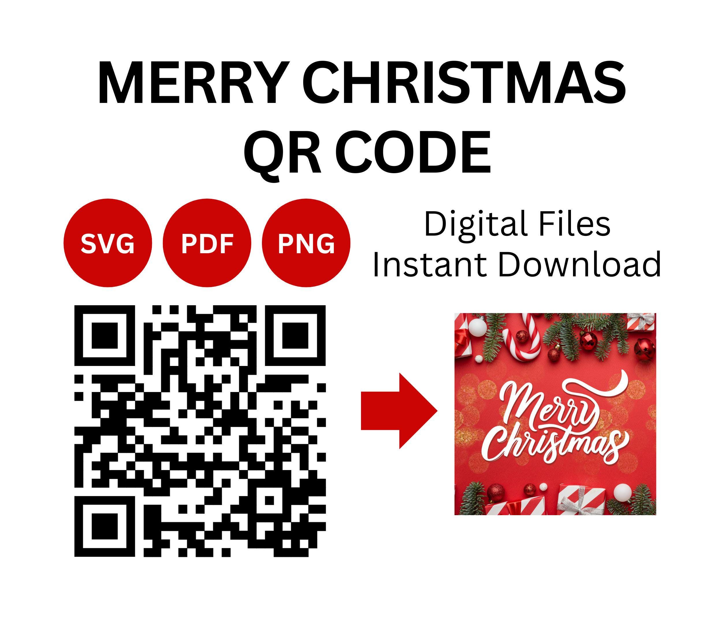 Merry Christmas QR Code | Holiday Message (digital Download) - Etsy
