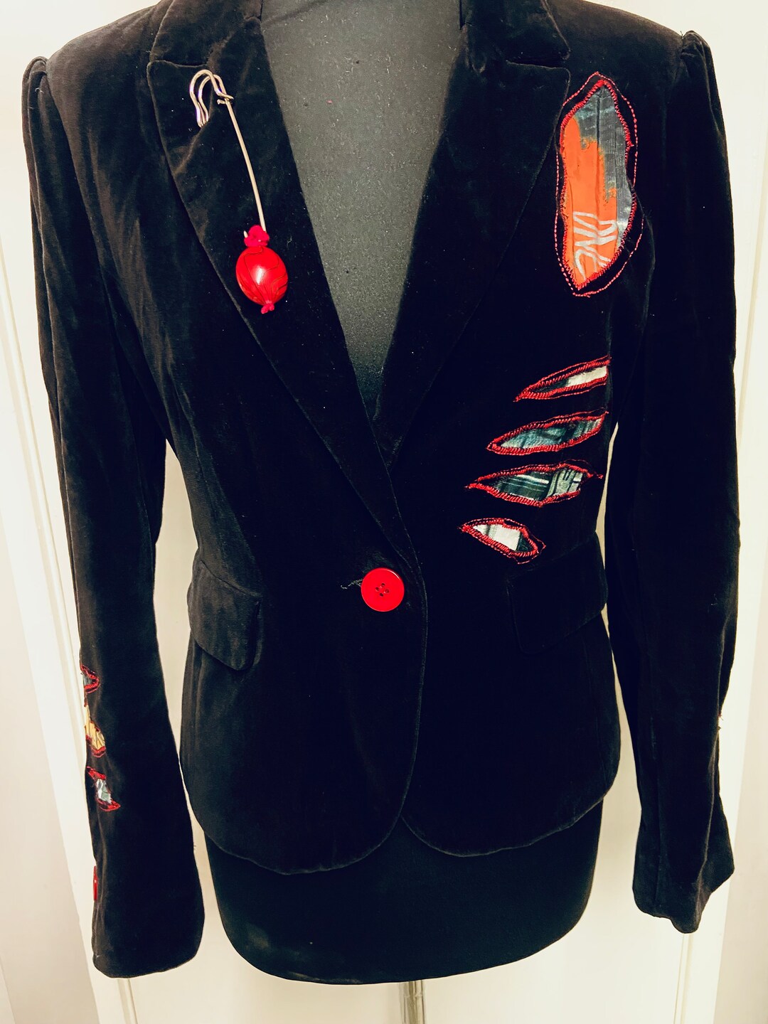 Customised Little Black Velvet Short Jacket - Etsy