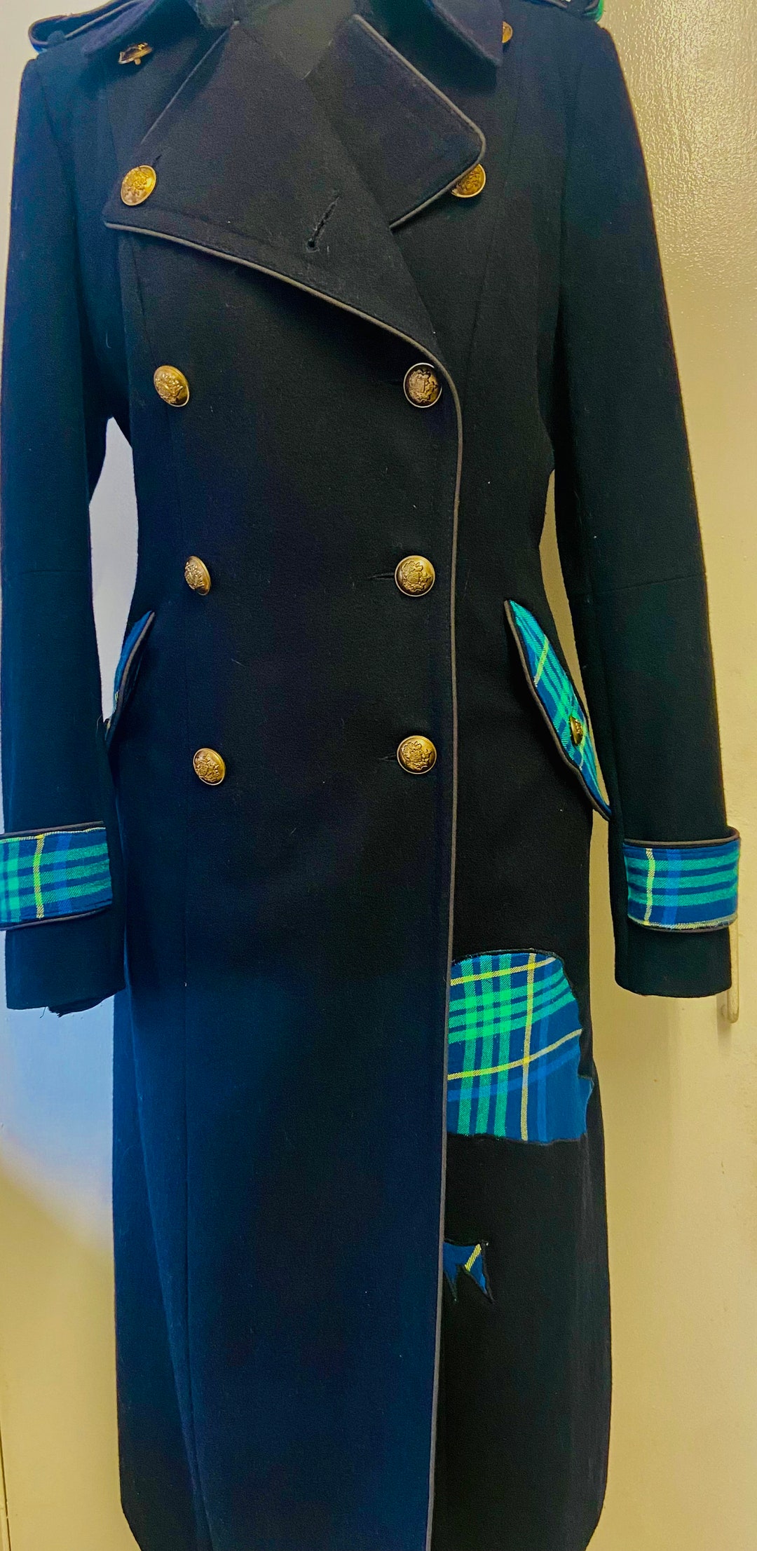Customised Military Coat Using Tartan and a Clockwork Orange - Etsy