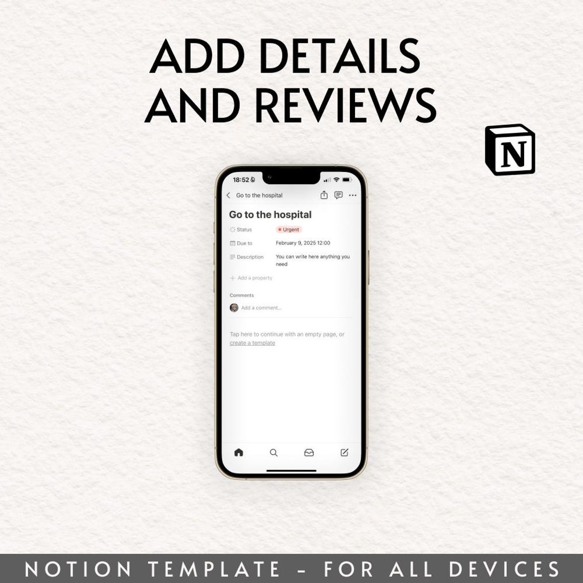 Notion Task Manager Template: Productivity Planner (digital Download ...