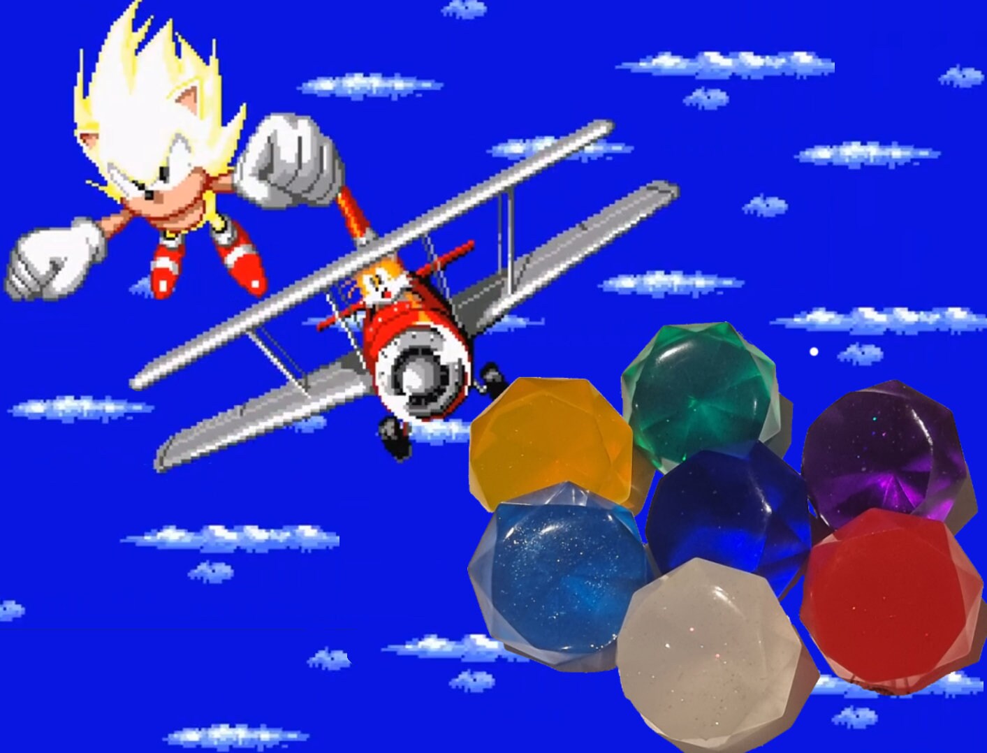 Chaos Emeralds Handmade Inspired by the Infamous Sonic the Hedgehog ...