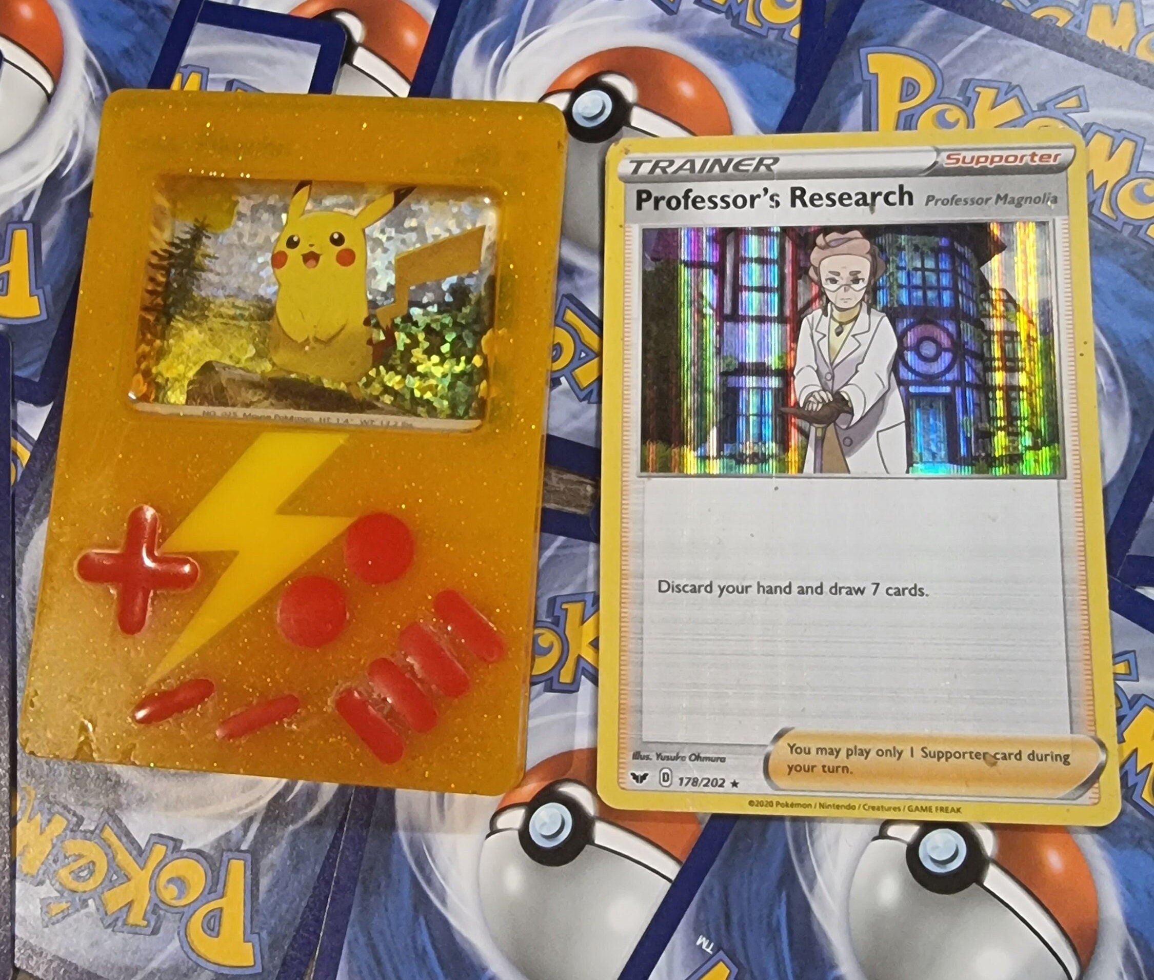 Pokemon Card in Gameboy Style Display Pokemon Resin - Etsy
