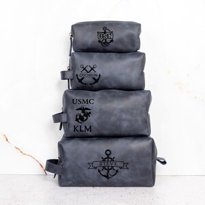 Personalized Leather Toiletry Bag, Deer Hunting Gift Him, Deer Hunting ...