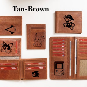 Personalized Gamer Monogram Gift, Leather Wallet Men, Best Gamer Gift ...