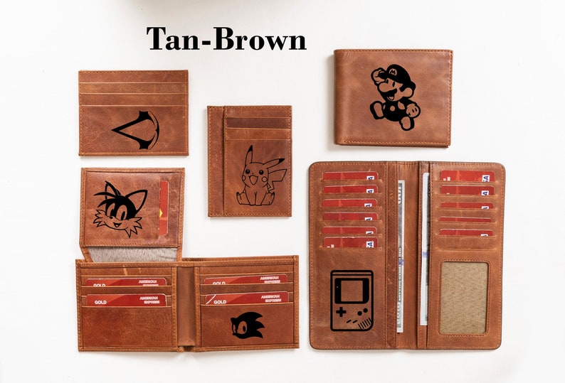 Personalized Gamer Monogram Gift Leather Wallet Men Best - Etsy