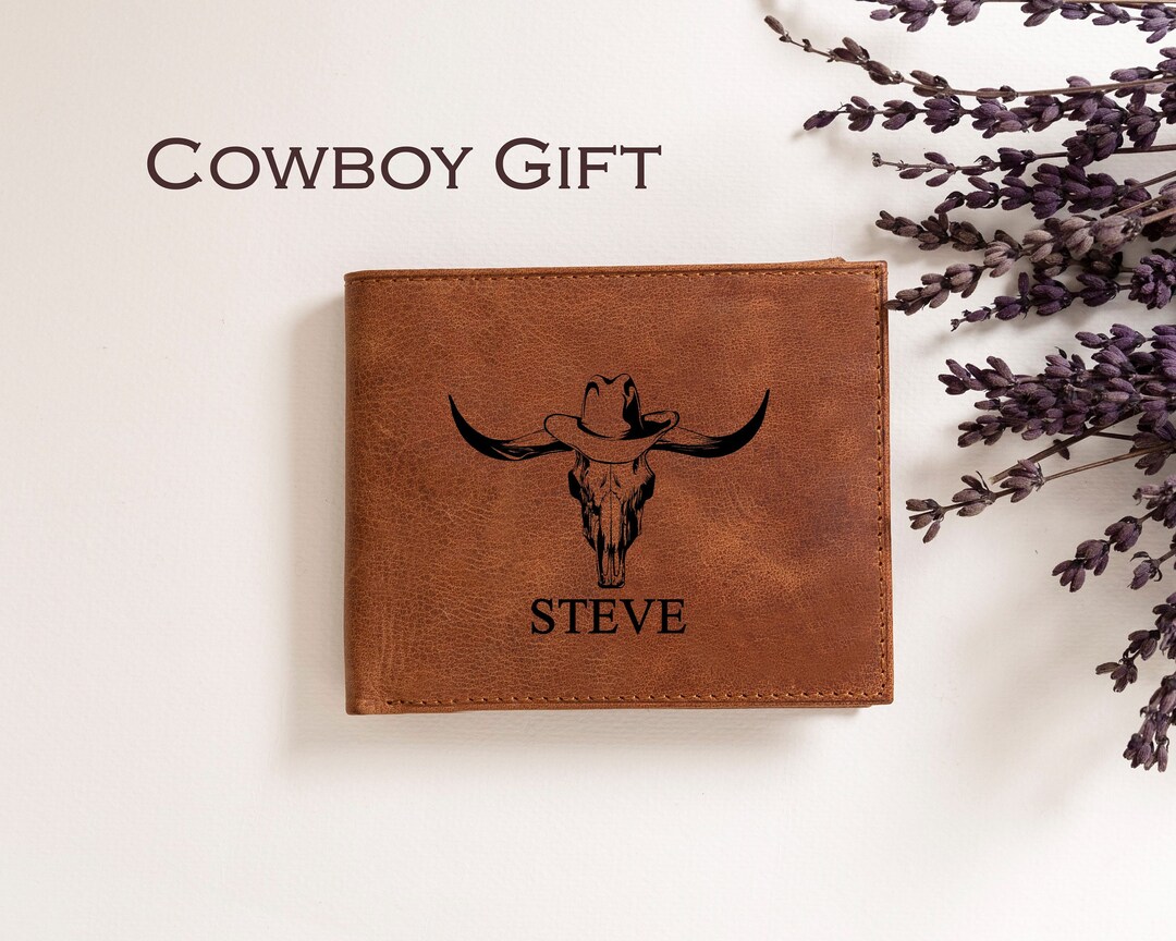 Personalized Rodeo Cowboy Wallet Gift for Mens, Christmas Gift for ...