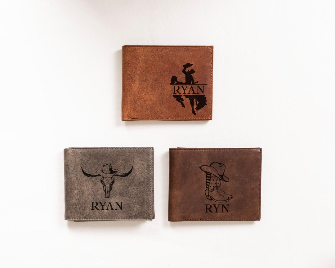 Personalized Rodeo Cowboy Wallet Gift for Mens, Valentines Day Gift for ...