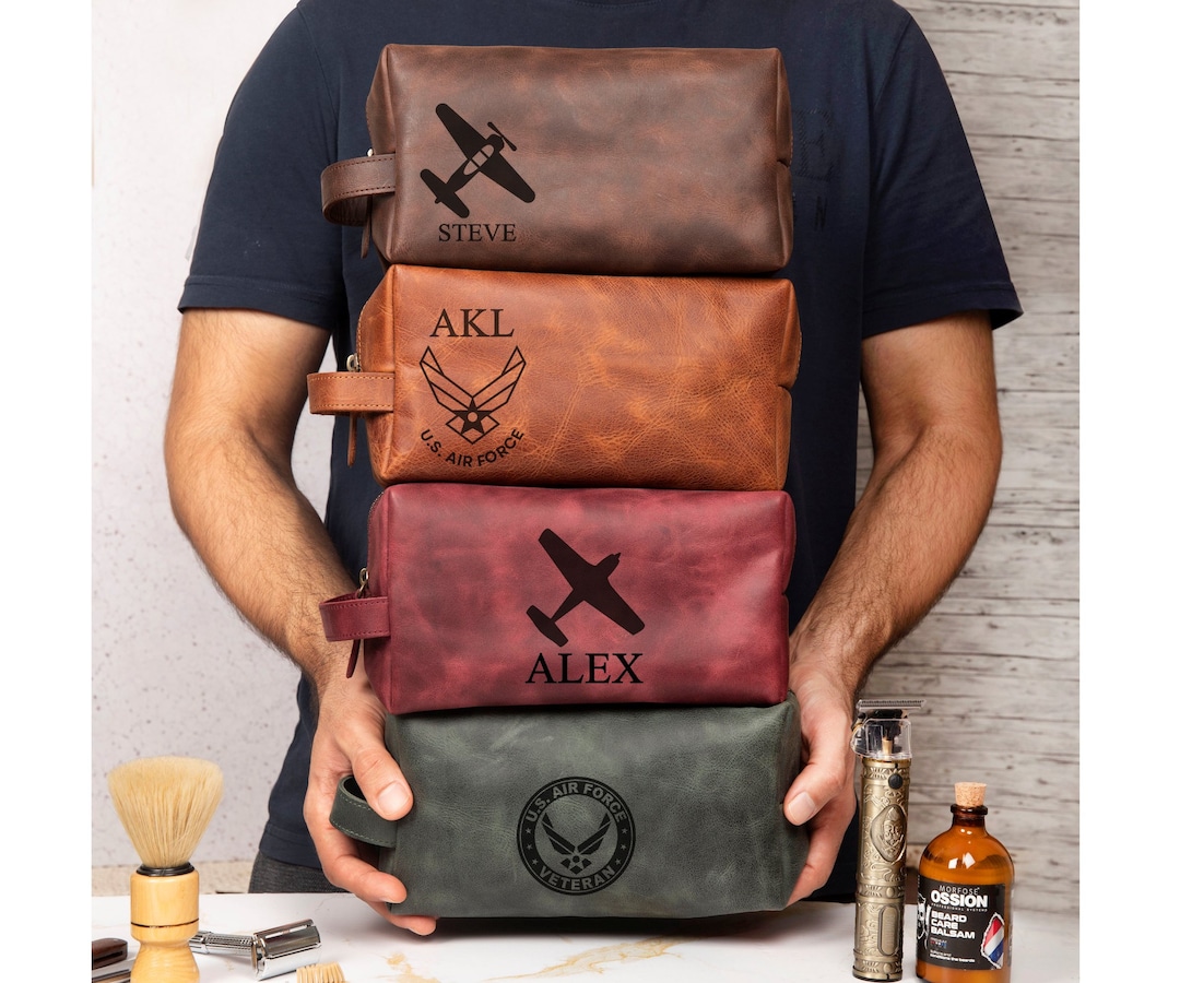 Personalized Pilot Dopp Kit, Custom Air Force Staff Gift, Airplanes ...