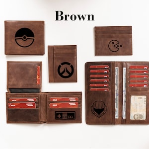 Personalized Gamer Monogram Gift, Leather Wallet Men, Best Gamer Gift ...