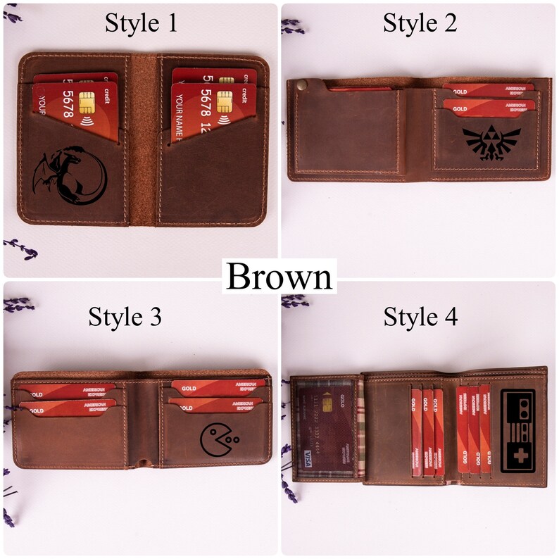 Personalized Gamer Monogram Gift Leather Wallet Men Best - Etsy