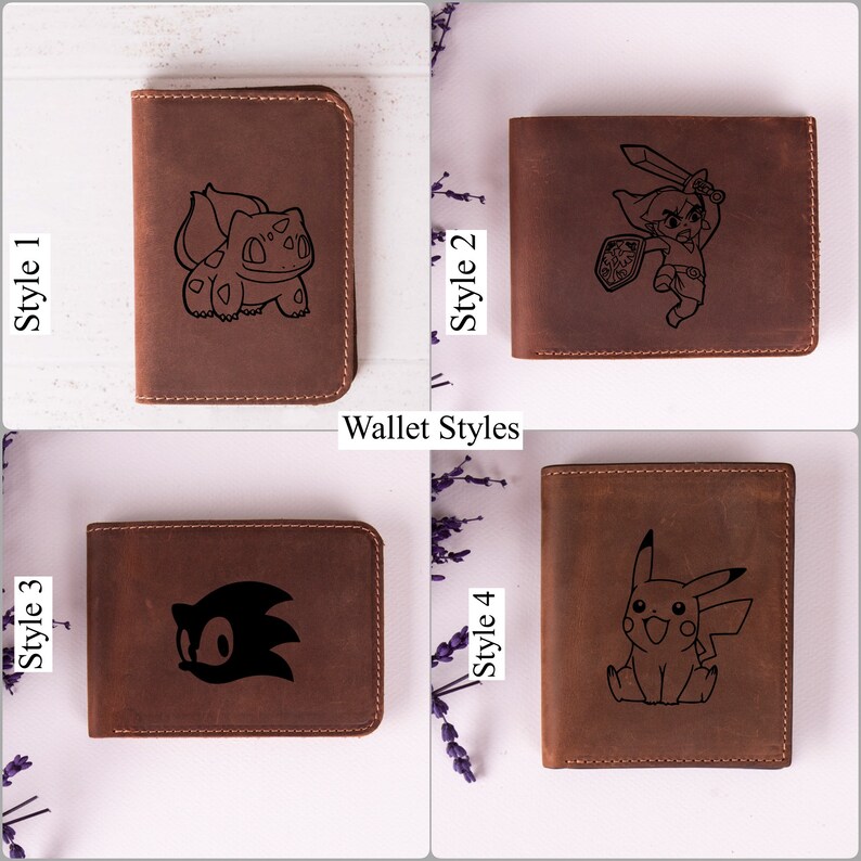 Personalized Gamer Monogram Gift Leather Wallet Men Best - Etsy