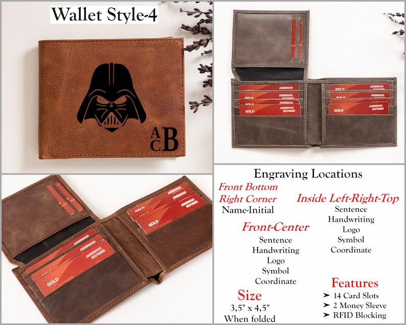 Personalized Gamer Monogram Gift Leather Wallet Men Best - Etsy