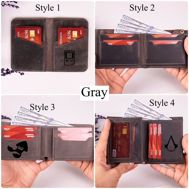 Personalized Gamer Monogram Gift Leather Wallet Men Best - Etsy