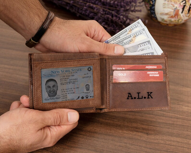 Personalized Baseball Wallet Men's, Custom Baseball Leather Wallets ...