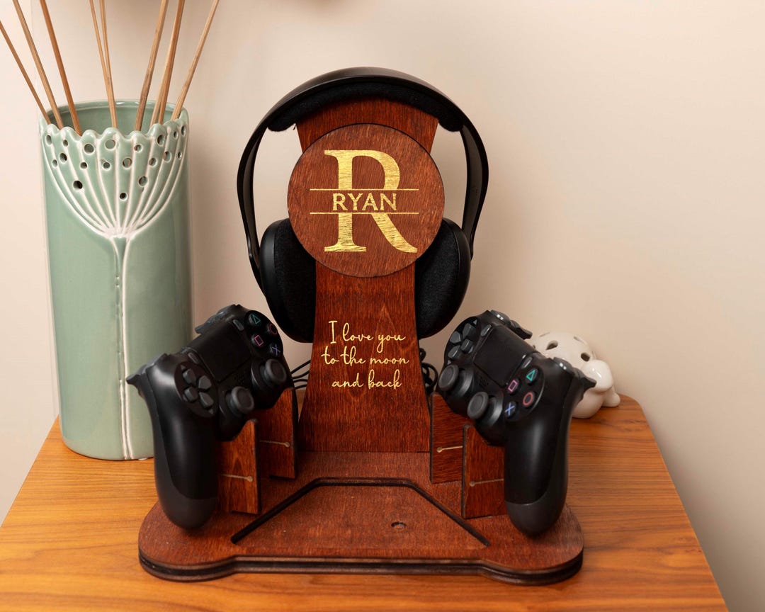 Personalized Gamer Controller&headphone Stand, Gamer Room Decor Gift ...