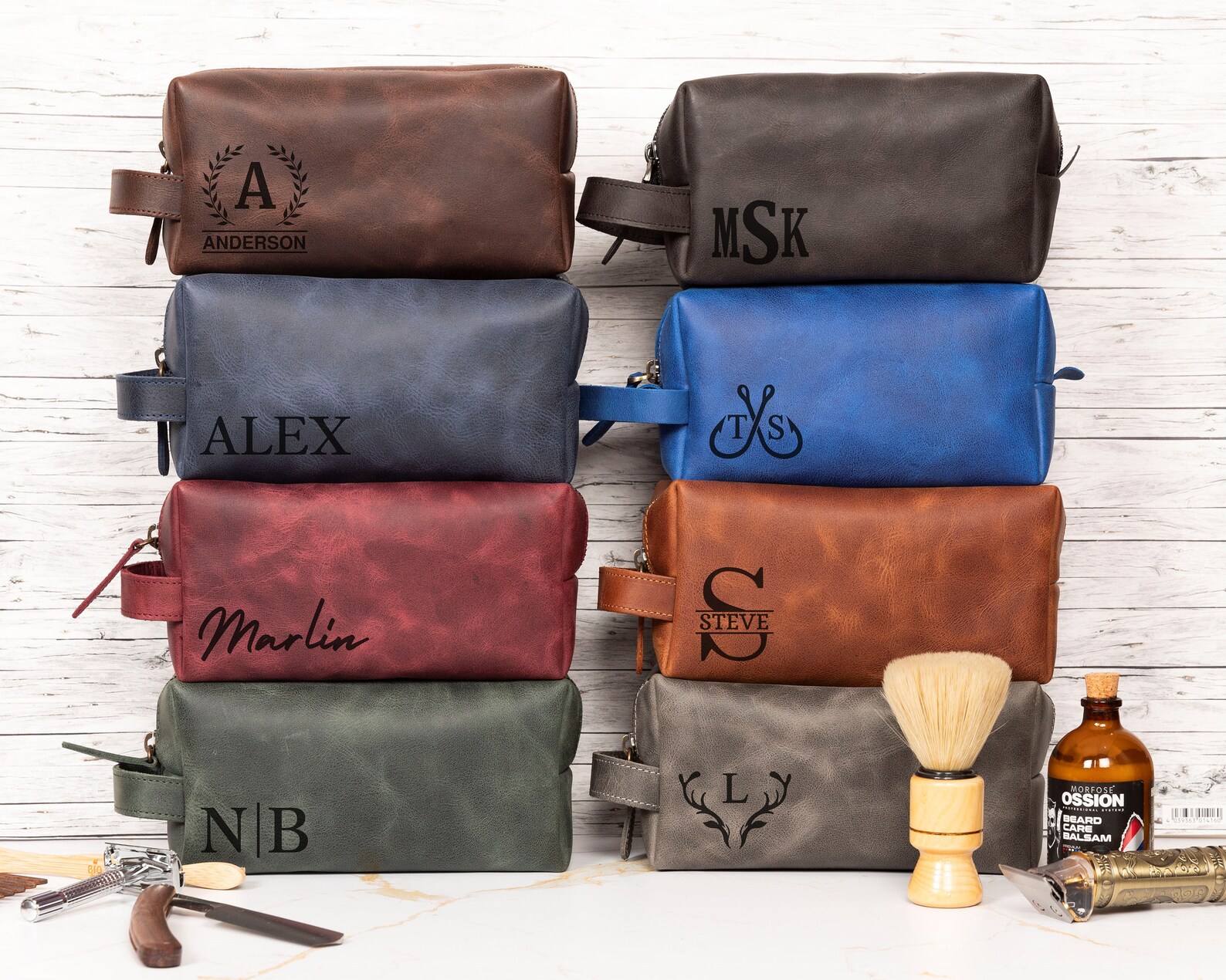 Personalized Barber Toiletry Bag Mens Gift, Custom Dopp Kits Barber ...