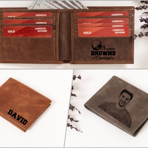 Personalized Baseball Wallet Men's, Custom Baseball Leather Wallets ...
