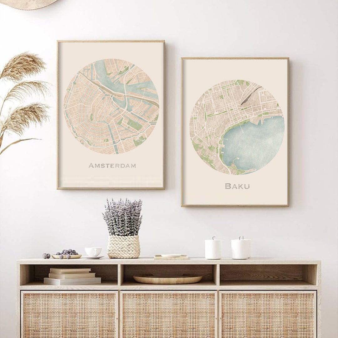 Custom Location Map & Custom Street Map, Any City Map A3 - Etsy