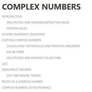 Maths Advanced Higher SQA Study Notes - Etsy